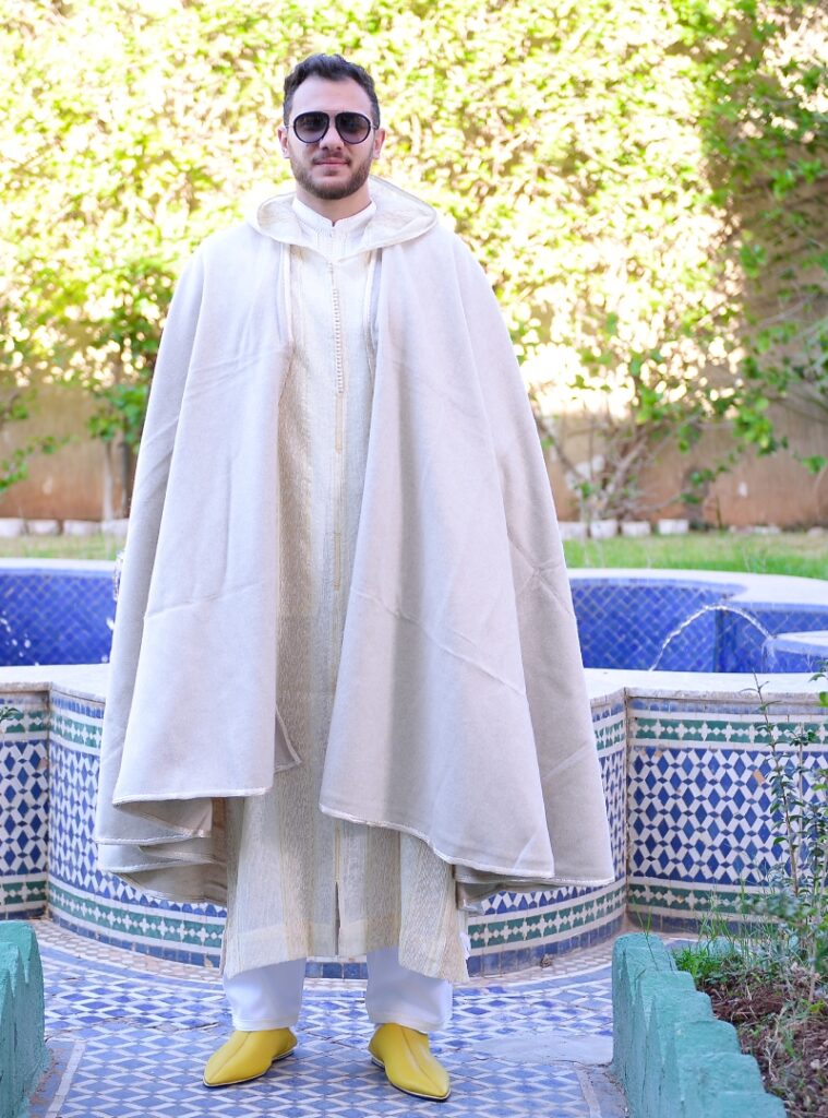 selham mlifa pour homme blanc cassé Univers tradition